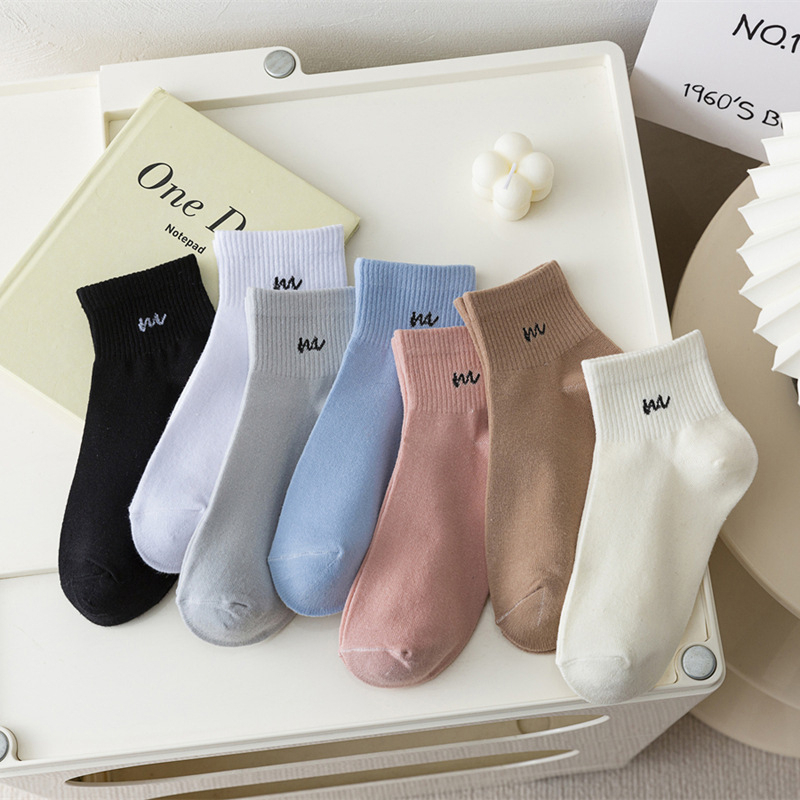 Women's socks Pure cotton anti slip ankle socks Women's socks Spring ...