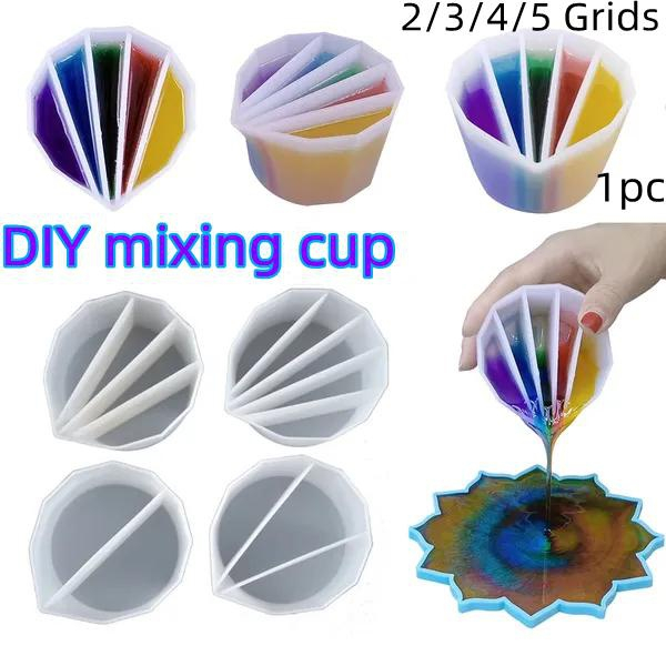 Epoxy Resin Silicone Distributing Cup Toning Cup Mixed Color Cup 100ML ...