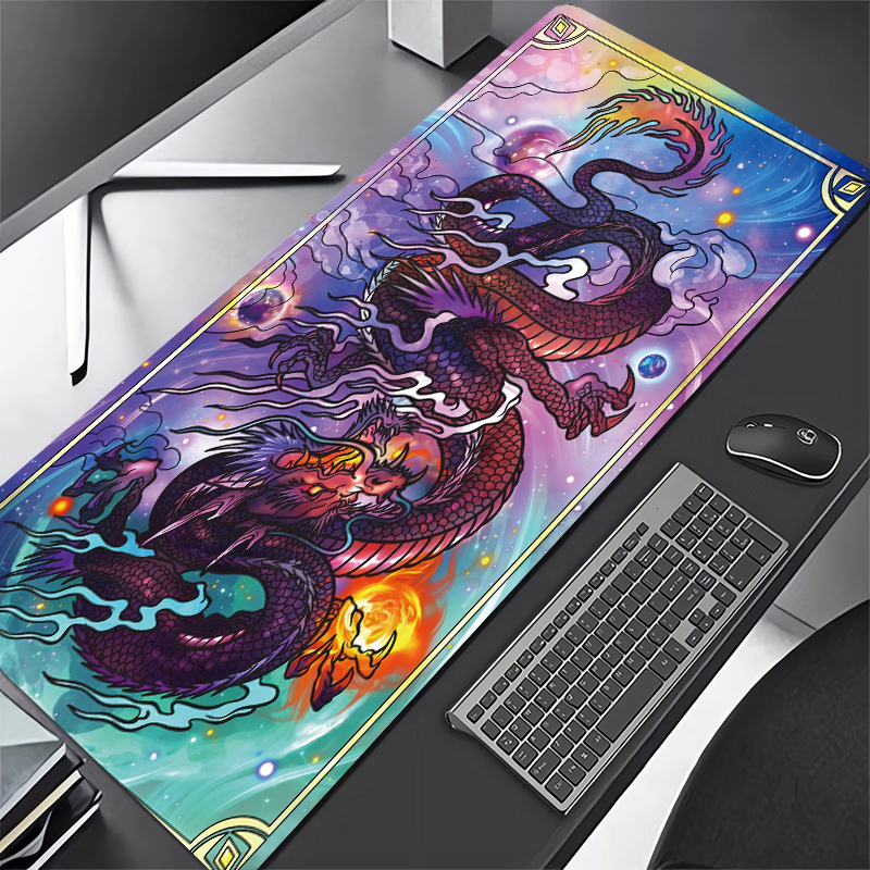 Japane Art Dragon Mousepad Company Deskmat 90x40 Pc Gamer Washable ...