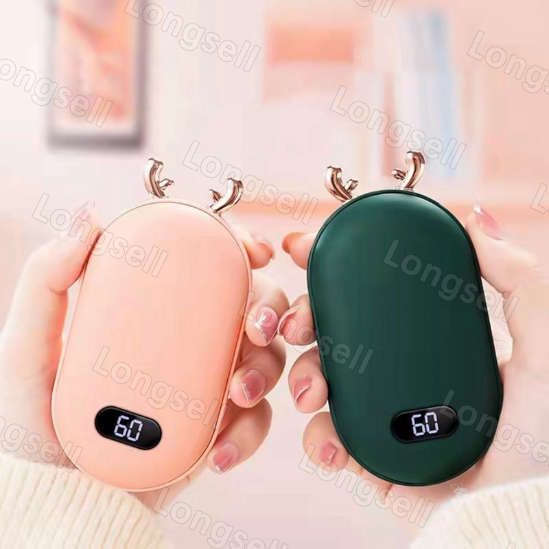 Winter Mini Hand Warmer Warm 5200mAh Heating Pad USB Rechargeable Handy ...