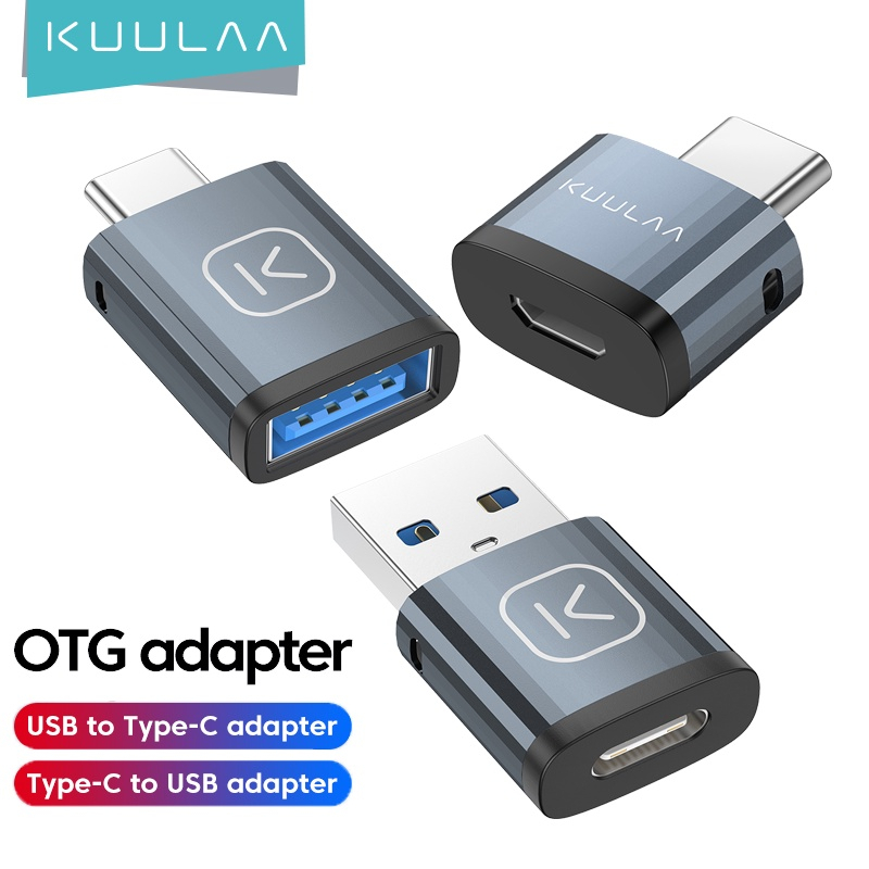 KUULAA USB to USB Type C OTG Adapter Micro to Type C OTG Adapter USB ...