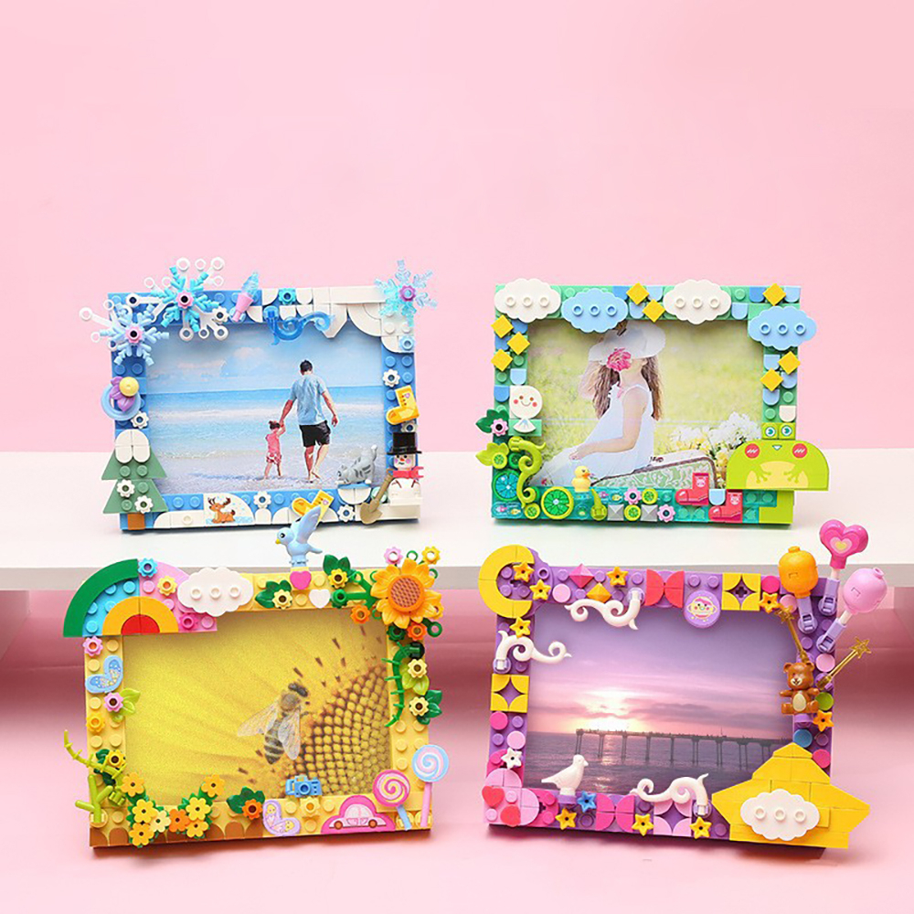 Photo frame Building Blocks Photo frame Model DIY Educational assemble ...