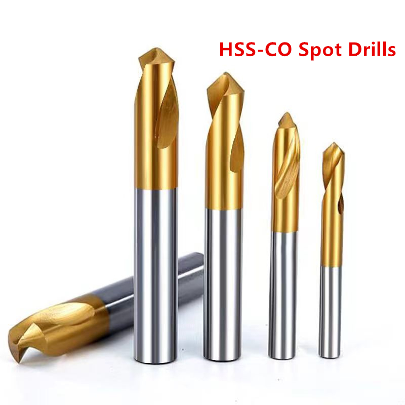 Jrealmer HSS-CO 60 90 120 Degree Spot Drill Stub Spotting Location ...