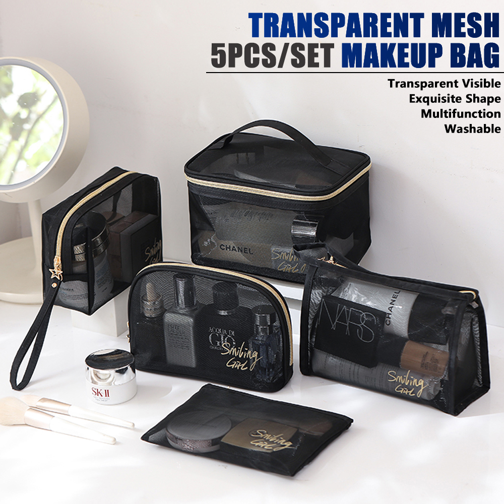 Mesh Make Up Pouch Organizer Pouch Hygiene Kit Pouch For School Cosmetic Pouch Mesh Bag Shopee