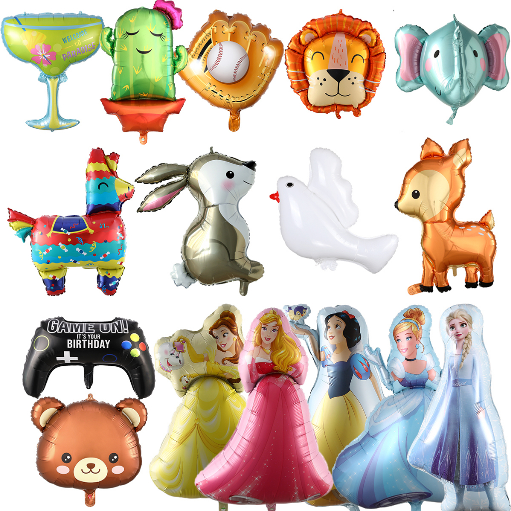 Cartoon shaped aluminum film balloon princess balloon cactus balloon ...