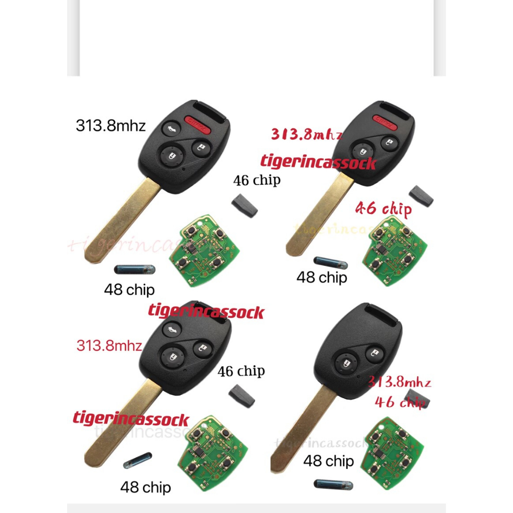 Honda remote control key (313.8 MHz,detached ignition chip 46/48) for ...