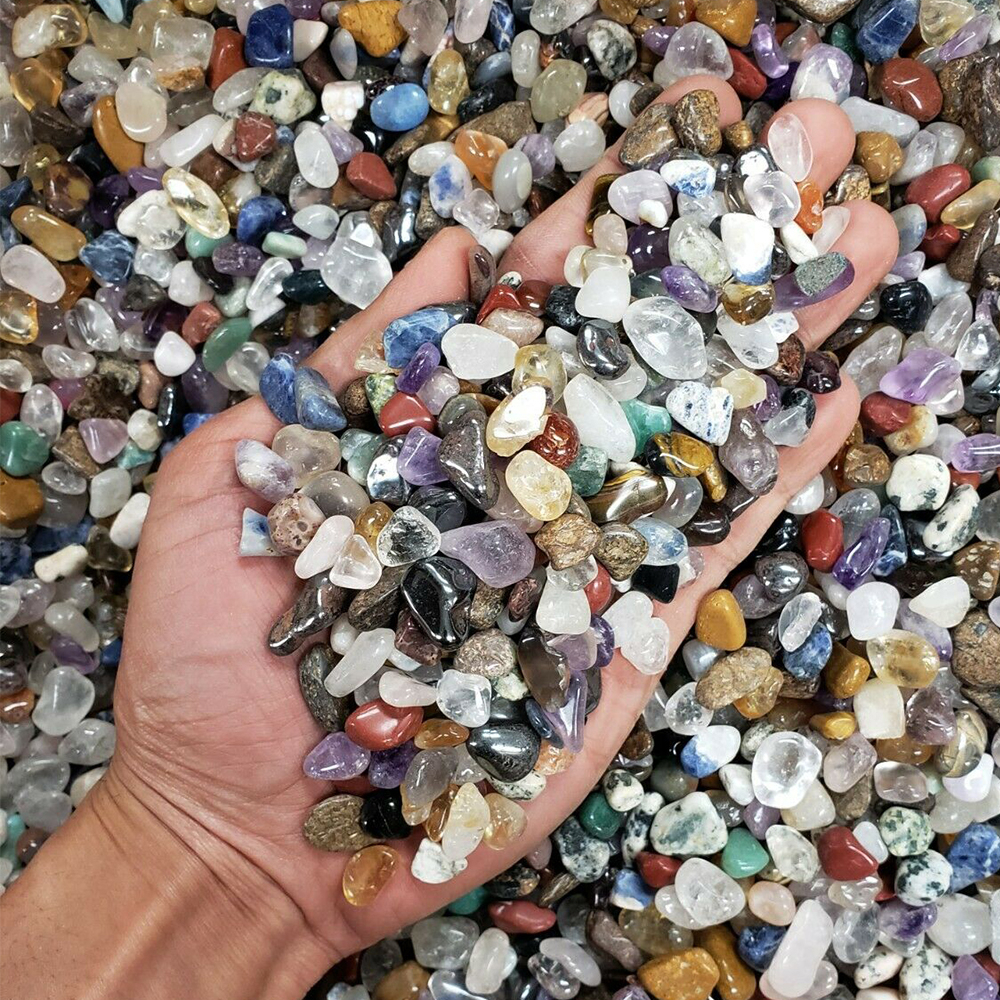 100g Bulk Lot Mixed Natural Polishing Tumbled Crystal Chips Assorted ...