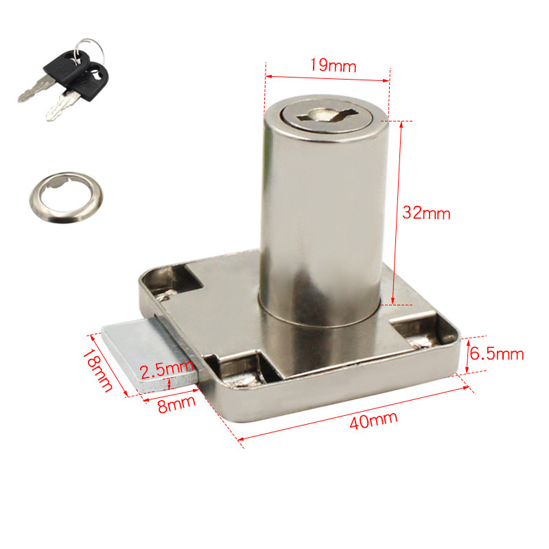 Hardware Cold Rolled Steel 136-22 Drawer Lock Desk Wardrobe Furniture ...