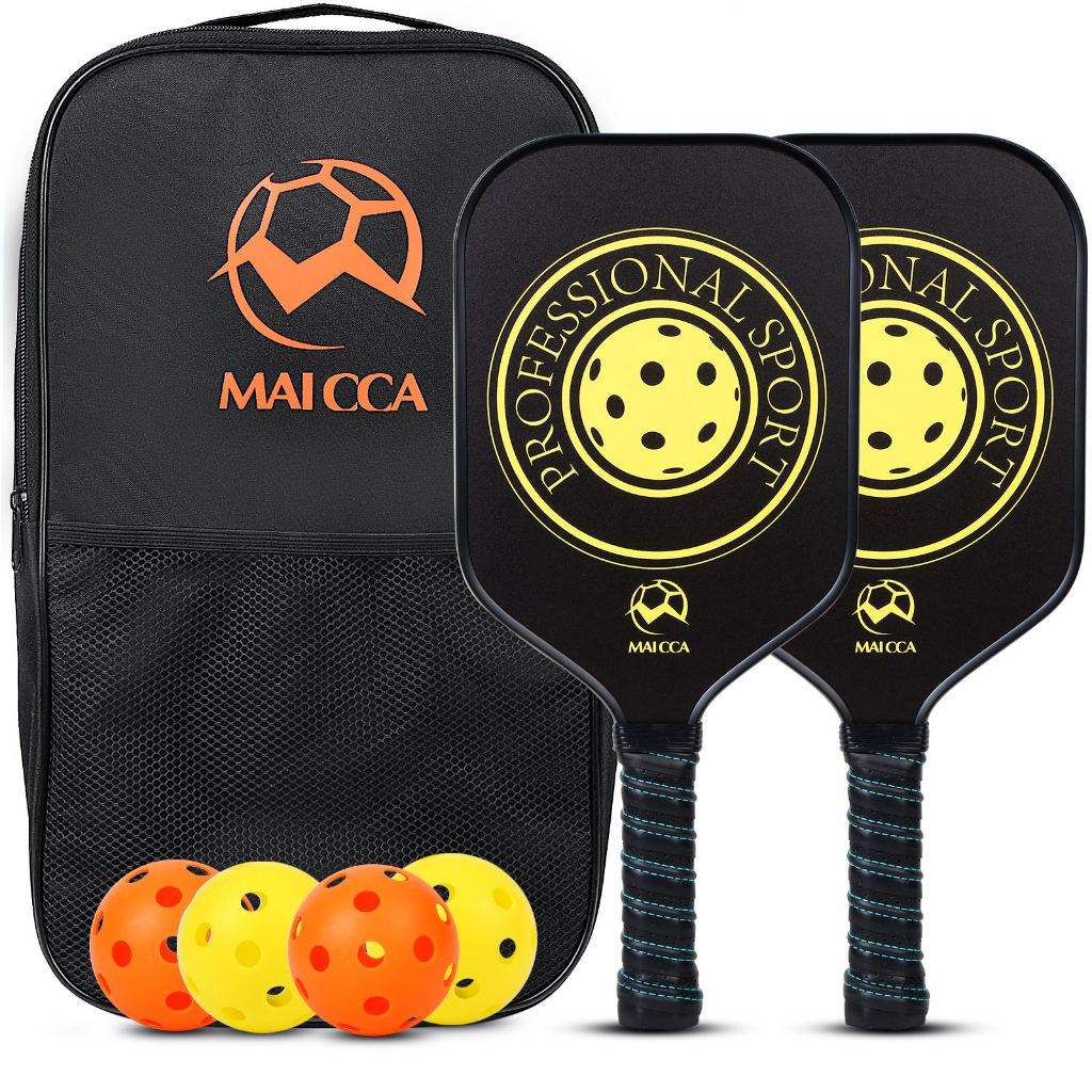 Pickleball Paddles USAPA Approved Set Rackets Honeycomb Core 4 Balls ...