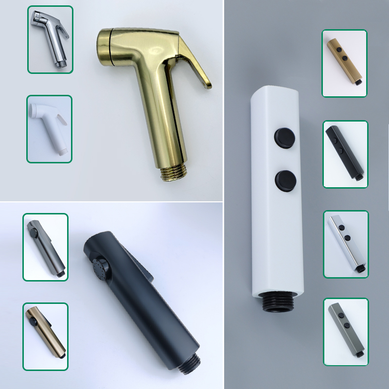 Bidet Sprayer Brushed Gold Matt Black Chrome White ABS Shattaff Toilet ...