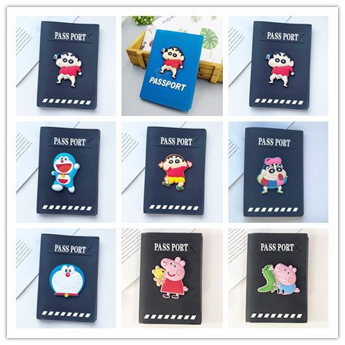 Crayon Shin-Chan Doraemon Piglet Peppa Passport Protective Case Cartoon ...