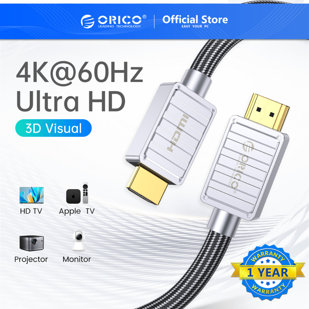 ORICO Cable High Speed 18Gbps 3D 1080P Male to Male Cabele for LED TV ...