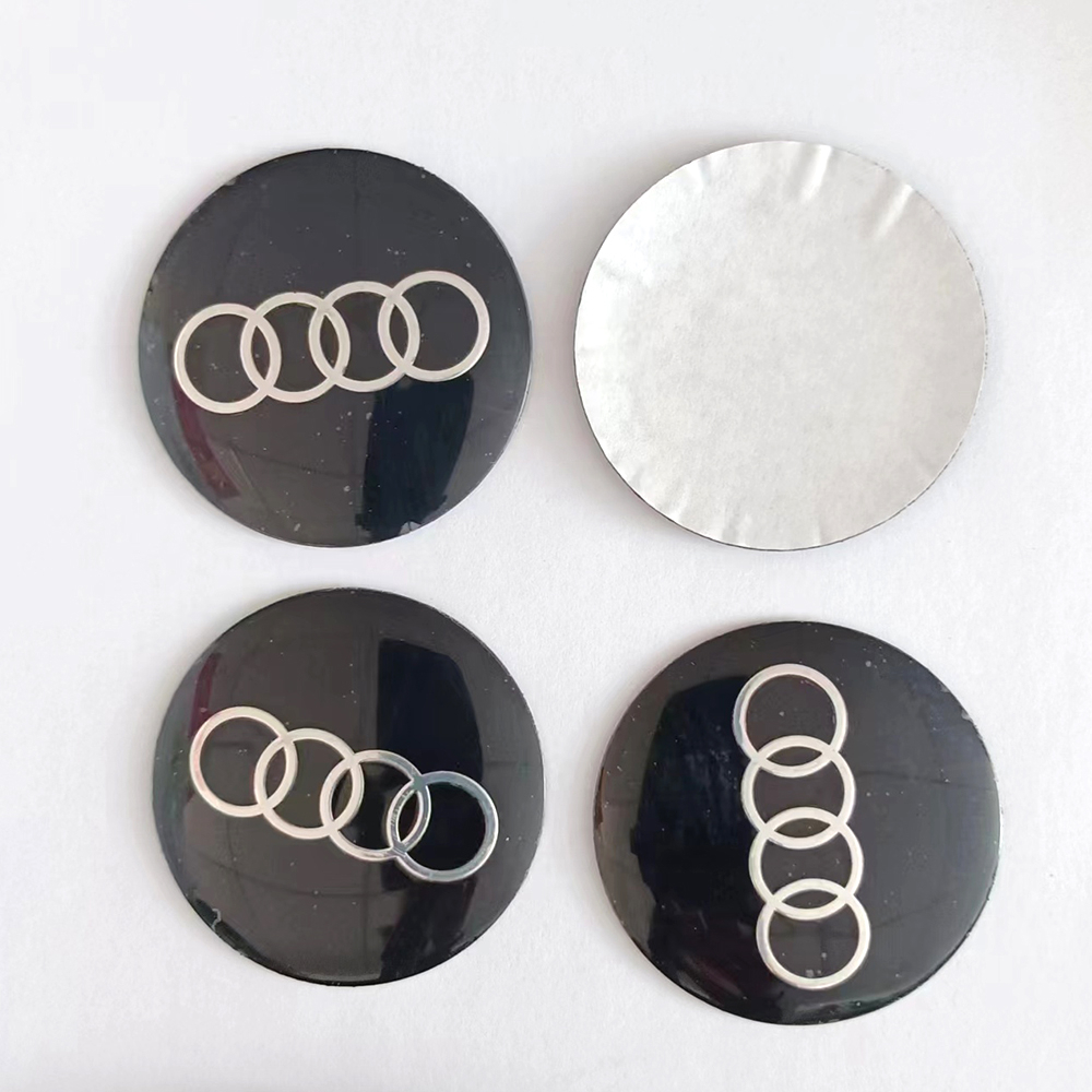 4pcs/lot 56mm Audi RS RS7 Logo Car Wheel Center Hub Cap Sticker Cover ...