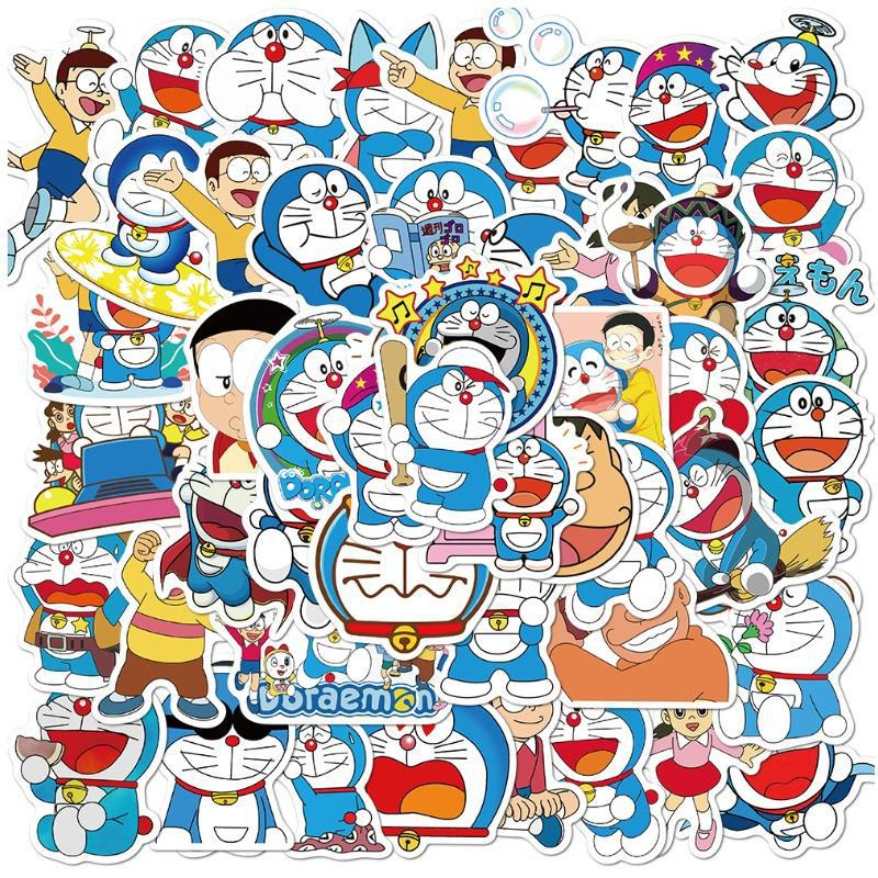 50PCS Classic Anime Doraemon Stickers For Laptop Notebook Helmet Decal ...