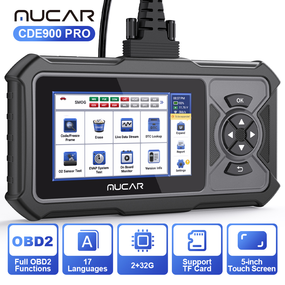 THINKCAR 2024 New MUCAR CDE900 Pro OBD2 Diagnostic Tool, Full System ...