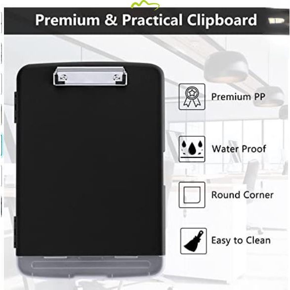 Idelafe A4 Multifunctional File Folder Organizer Plastic Clipboard Box ...