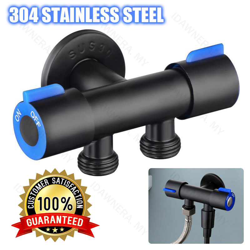 Black/Silver Water Tap SUS 304 Stainless Steel Kitchen & Bathroom ...