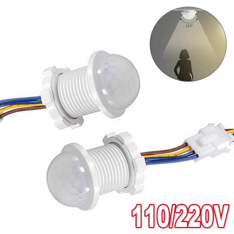 110/220v Mini LED Sensitive Night Light Home Indoor Outdoor Infrared ...