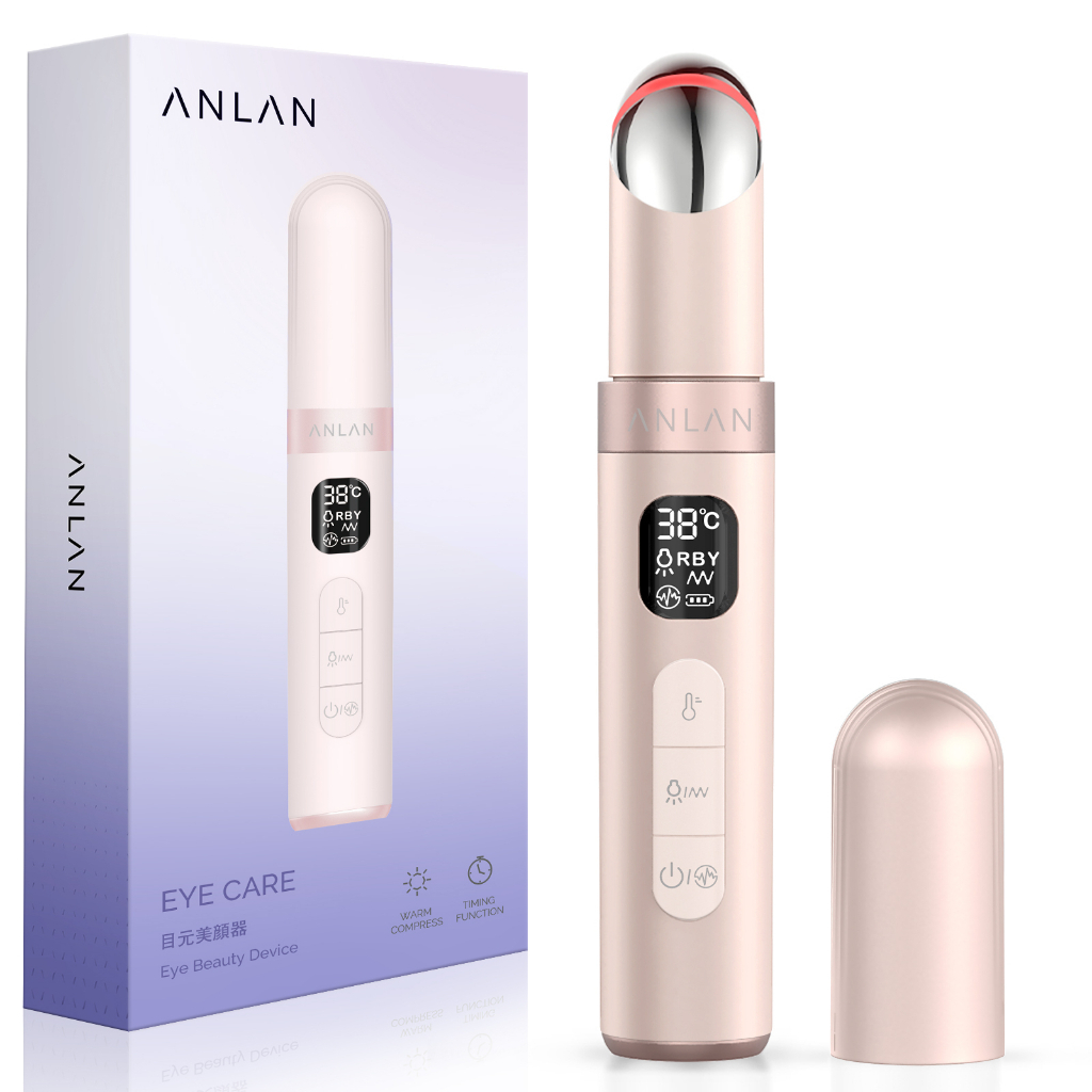 ANLAN EMS Eye Massager Vibration Hot Compress Dark Circle Eye Bag ...