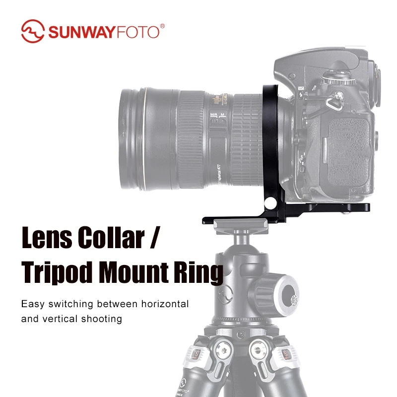 SUNWAYFOTO Tripod Mount Ring Collar Lens Adapter with Rotatable Quick ...