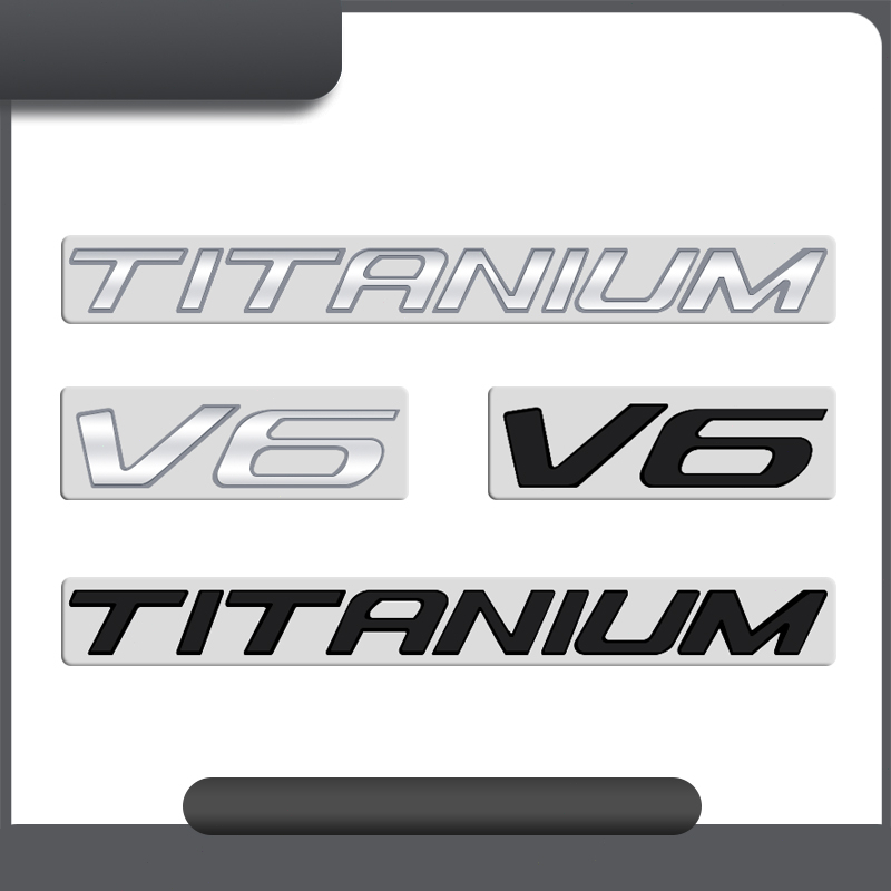 Car 3D Metal V6 TITANIUM Logo Badge Decal Emblem For Ford Explorer Edge ...