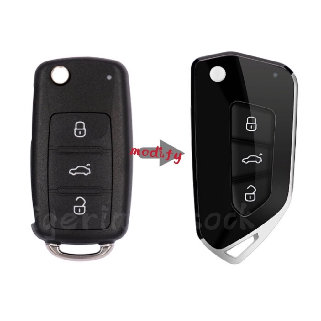 Exquisite modified Volkswagen 3B flip remote key shell to update Passat ...
