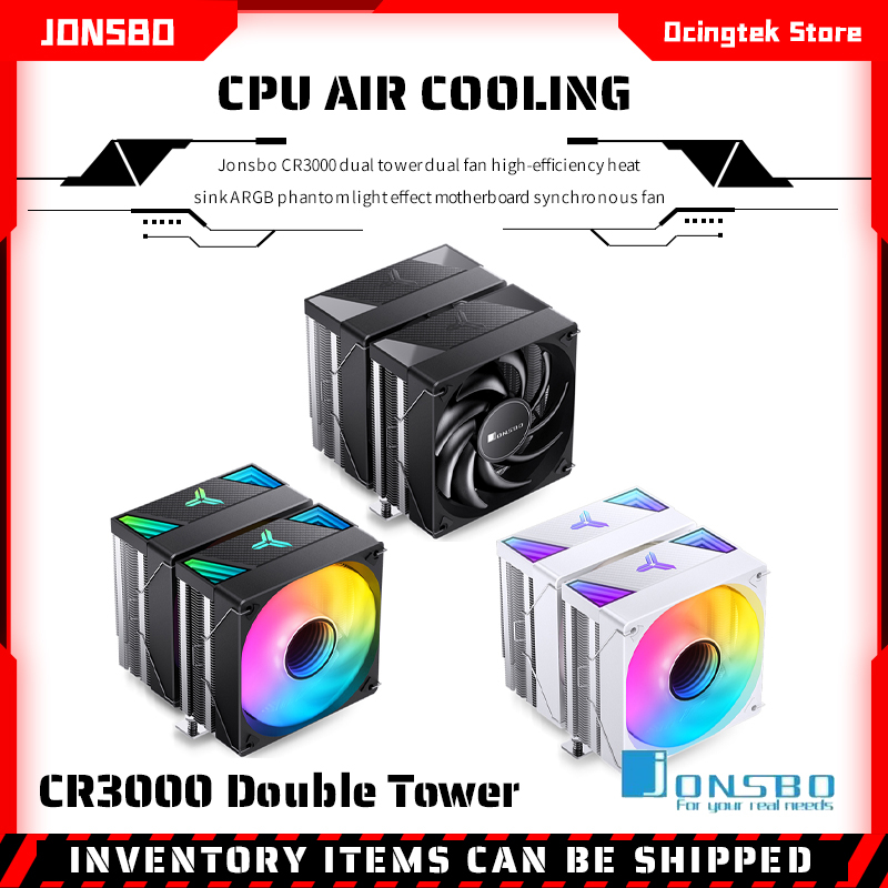 Jonsbo CR-3000 7 heat pipe dual tower CPU cooler 5V 3Pin ARGB 12cm silent fan CPU air-cooled ...