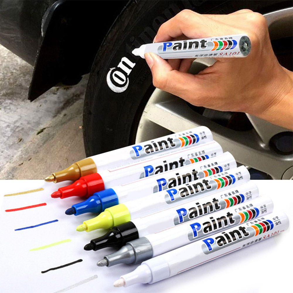Waterproof Cars Wheel Tire Oily Mark Pen Auto Rubber Tyre Paint Pen CD ...