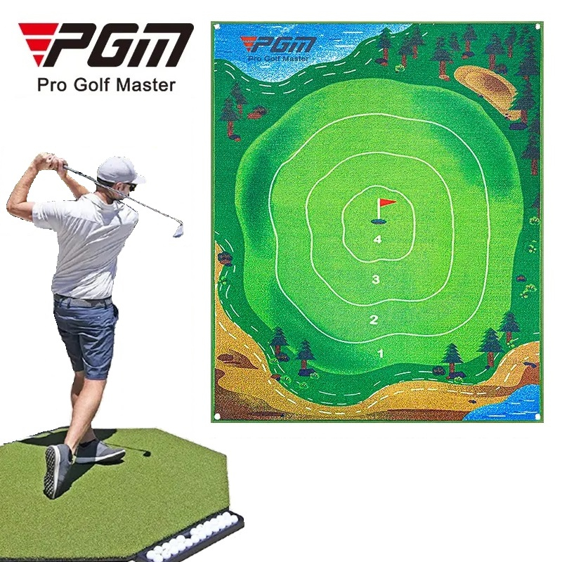 PGM portable golf practice mat mini golf swing chipping target mat used ...