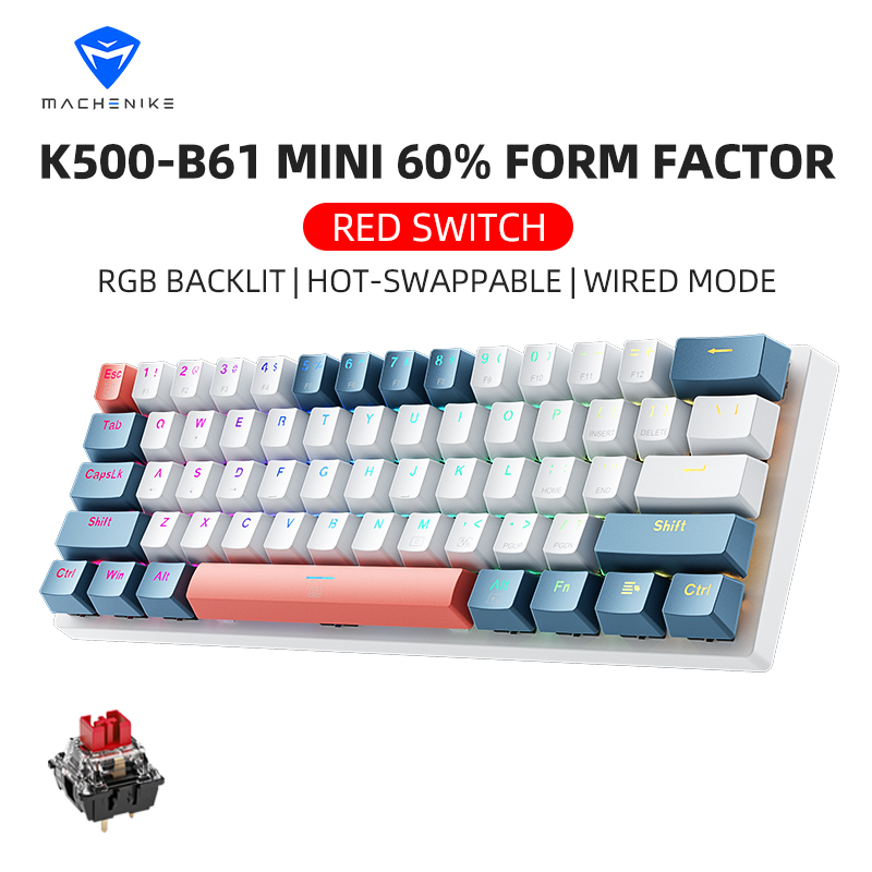 Machenike K500 B61 Mechanical Keyboard 60% Keys Wired Keyboard Hot ...