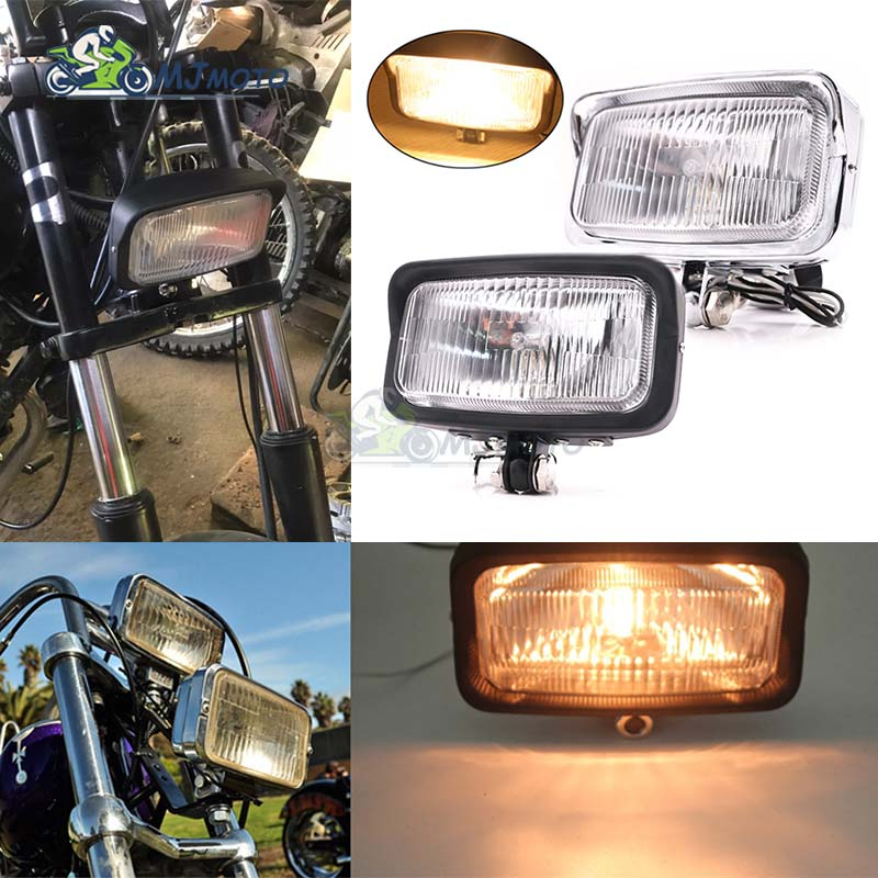 【MJMOTO】Retro Vintage Motorcycle Headlights Beam Head Light Headlamp ...