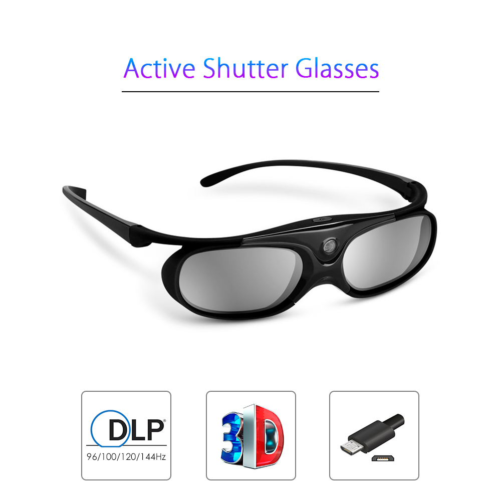 New Active Shutter Eyewear DLP-Link 3D Glasses 96-144HZ USB ...