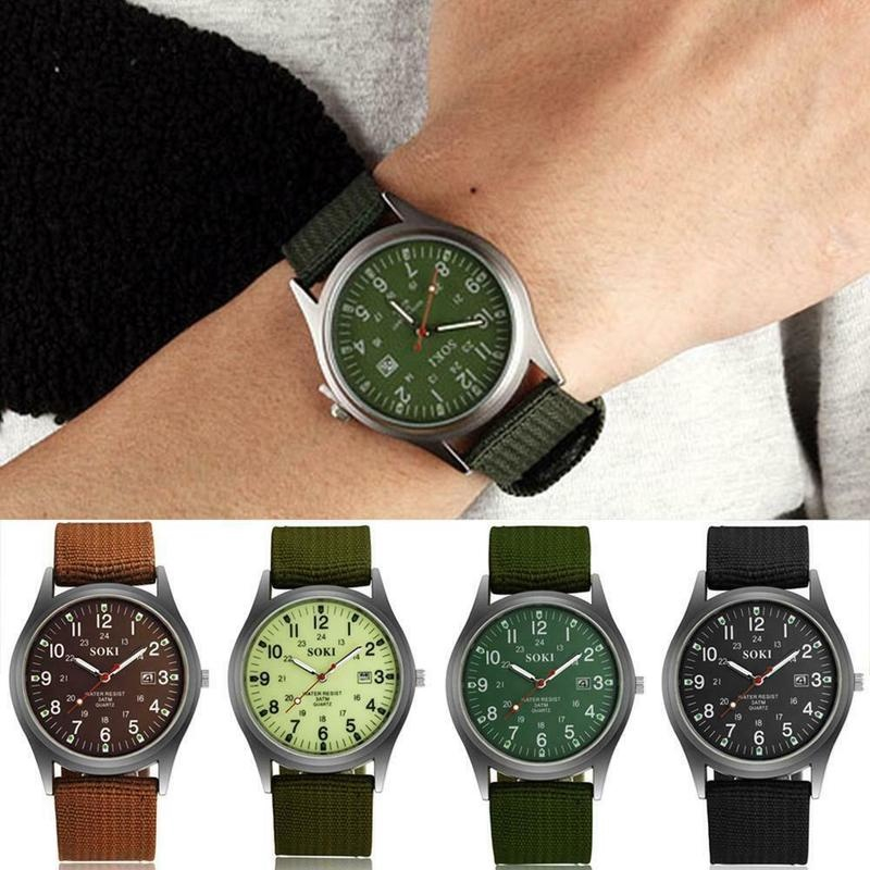 SOKI military style analog quartz wrist watch for men | Shopee Singapore
