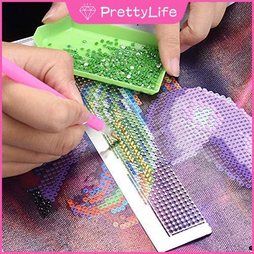 PL 15cm Diamond Painting Ruler Stainless Steel Diamond Mesh Ruler 5D ...