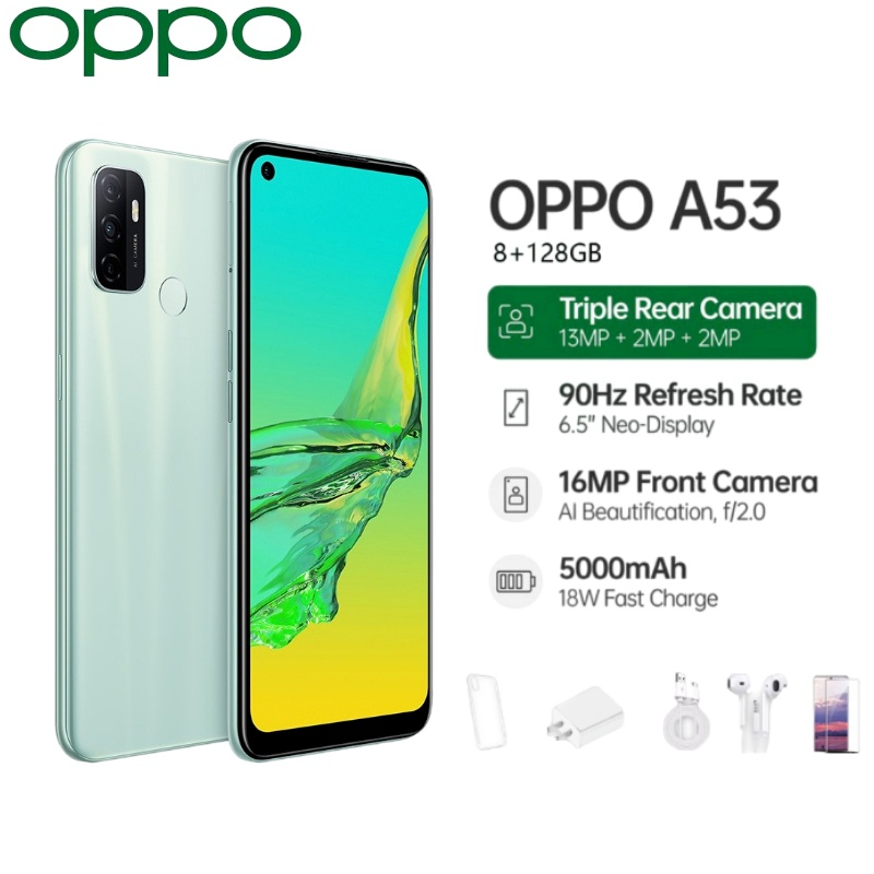 OPPO A53 Smartphone 8+256GB cellphone 6.5 inch Screen Dual Card Slot ...