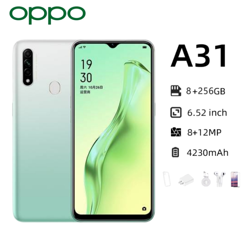 [NEW]OPPO A31 smartphone 8GB RAM 256GB ROM 6.5inch full screen HD 12MP camera Brand new unopened ...