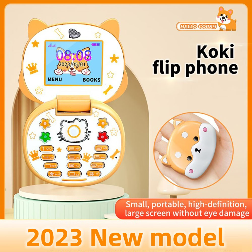 2024 New H55 Cute Mini Koki Flip Girl Phone 1.8 inch SOS Bluetooth MP3 ...