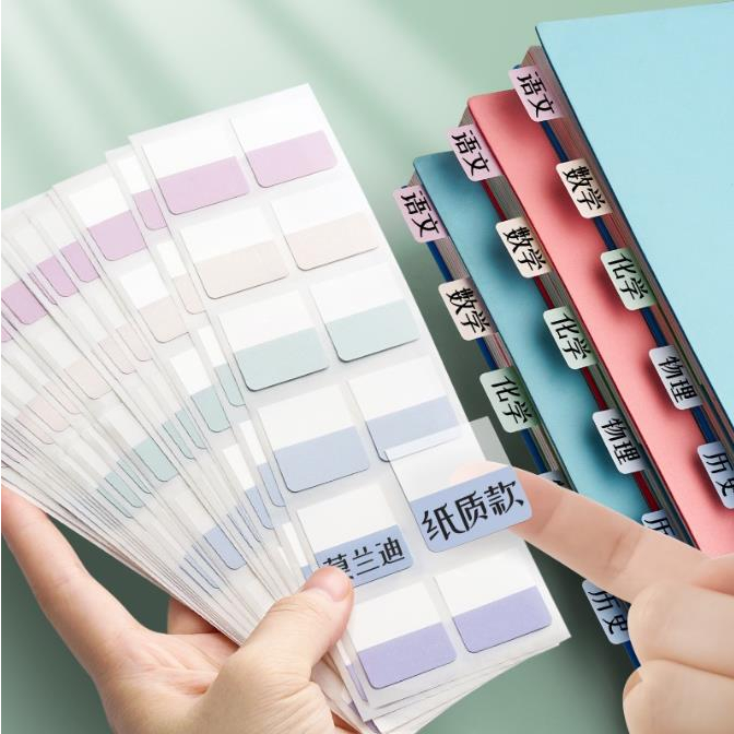 120 Sheets Index Sticker, Morandi Color Sticky Notes, Bookmarks Page ...