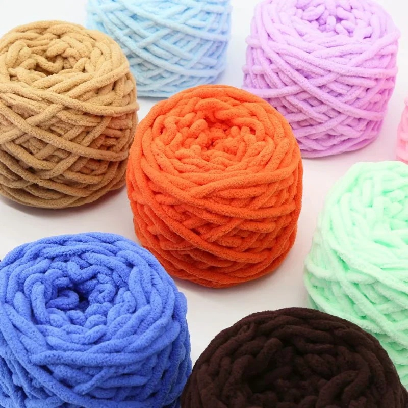 100g/Ball Soft Ice Strip Line DIY Cotton Wool Yarn For Hand Knitting ...