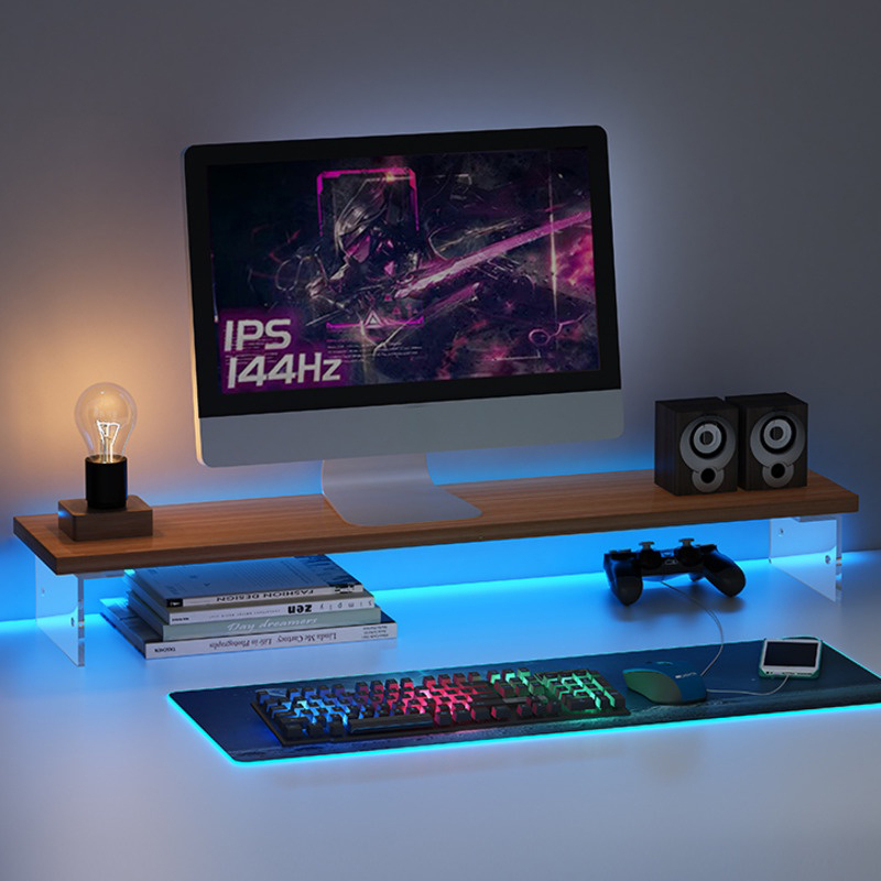 LHSG Acrylic Suspension Monitor Stand Riser Computer Stand Desktop ...