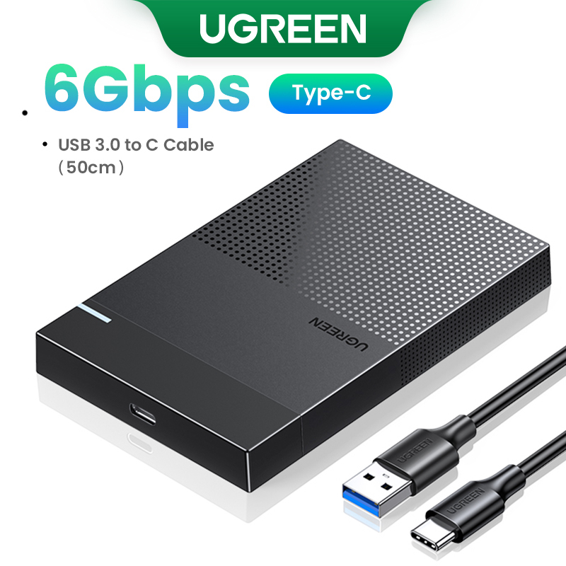 UGREEN HDD Case 2.5" Hard Drive Enclosure USB Type C SATA 5Gbps for SSD ...