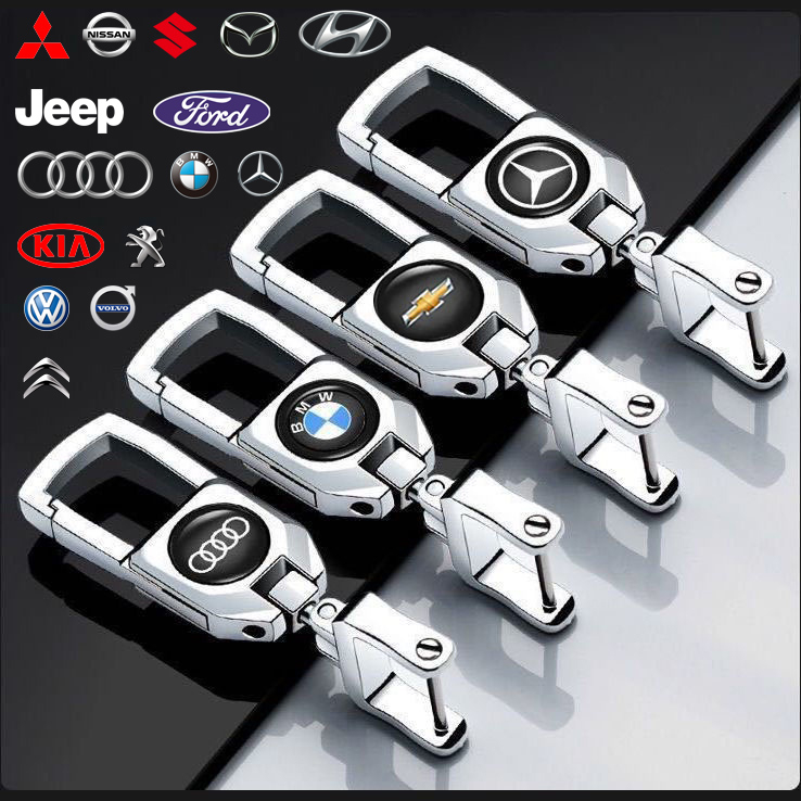 Car key chain can be rotated 360 ° universal anti-lost aluminum alloy ...