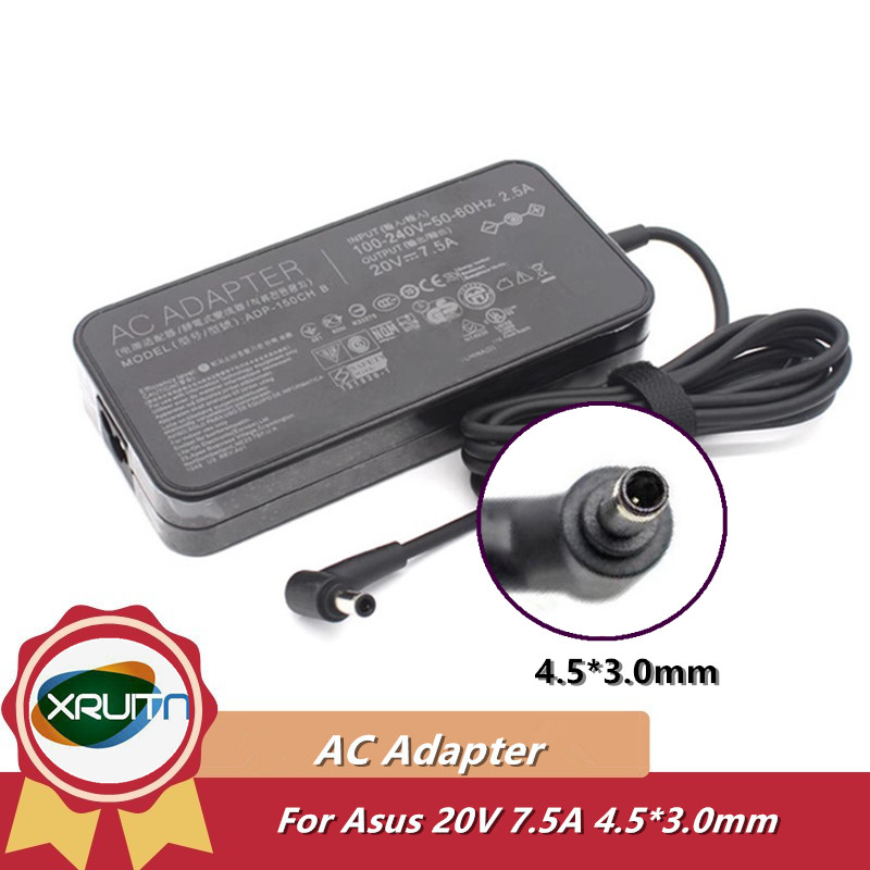 A18-150P1A Laptop Charger 20V 7.5A 150W 4.5x3.0mm AC Adapter For Asus ...