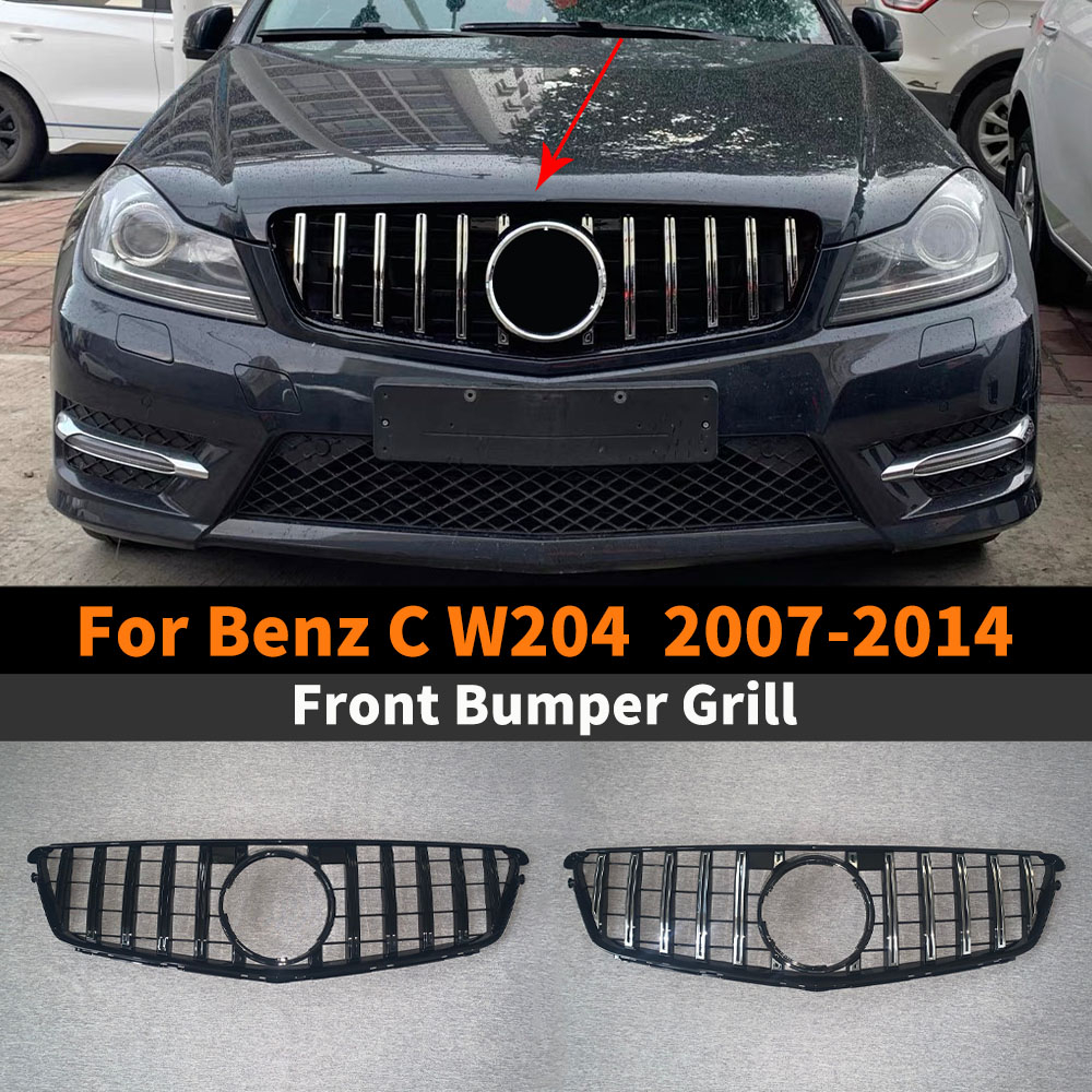 GT Style Front Hood Inlet Grille Racing Bumper Grill For Mercedes Benz ...
