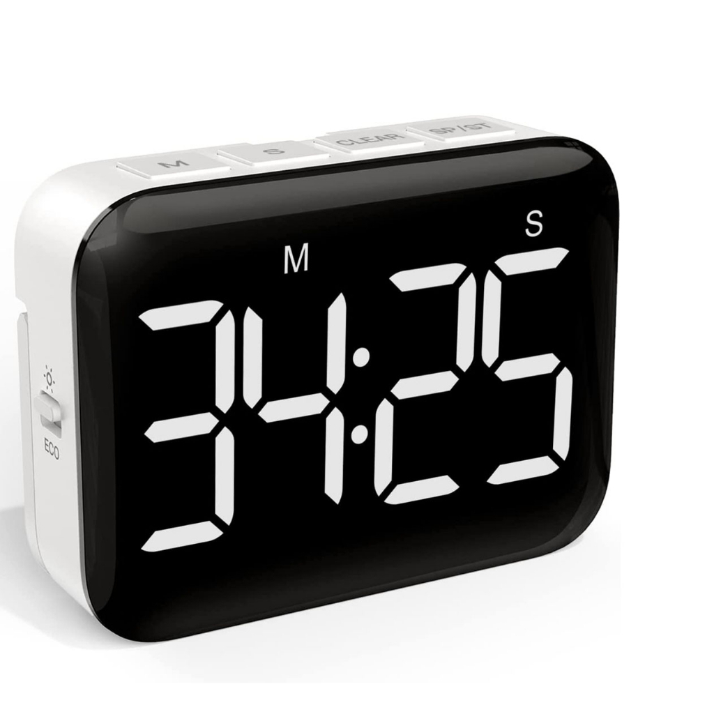 LED Kitchen Timer with Count Up/Countdown Digital Cooking Timer Battery ...
