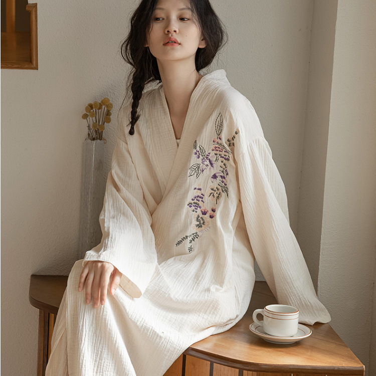 Ready Stock Ladies Spring Autumn Pure Cotton Gauze Chinese Style ...