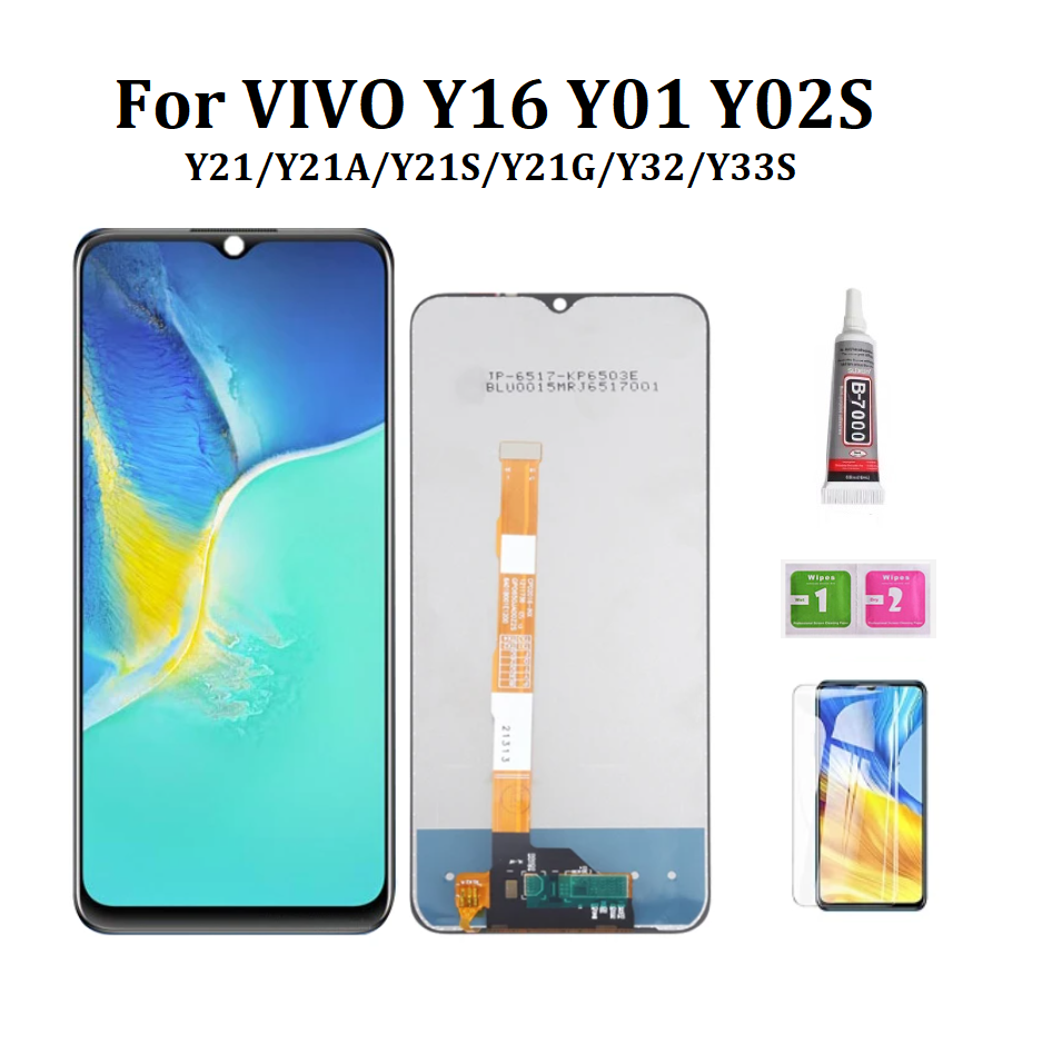 LCD with Frame For VIVO Y01 Y02 Y02S Y16 Y21 Y32 Y33S LCD Display With ...
