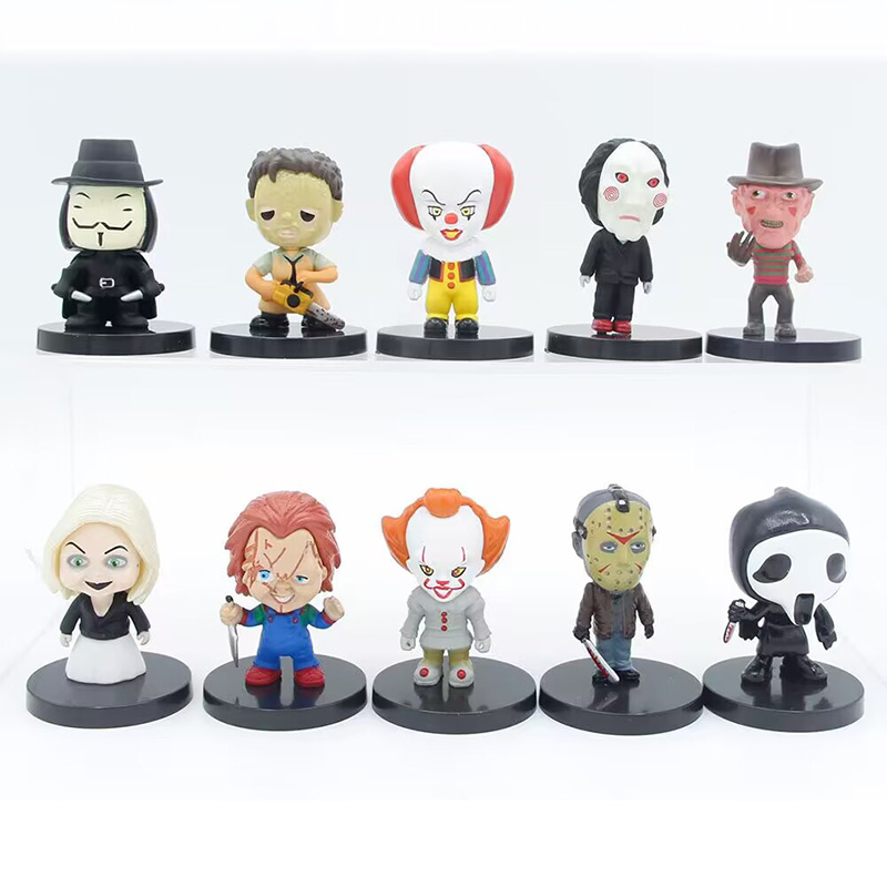 Chucky Pennywise Ghostface Miniature Figures v for vendetta Jason ...
