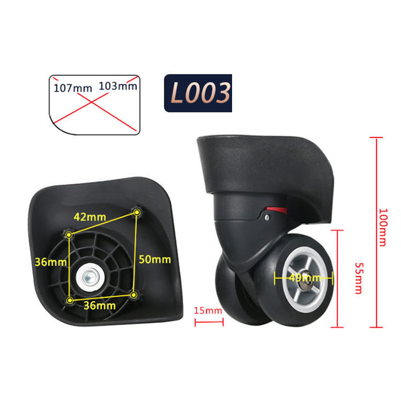 1pair wear resistant Ready Stock universal luggage case wheels easy ...