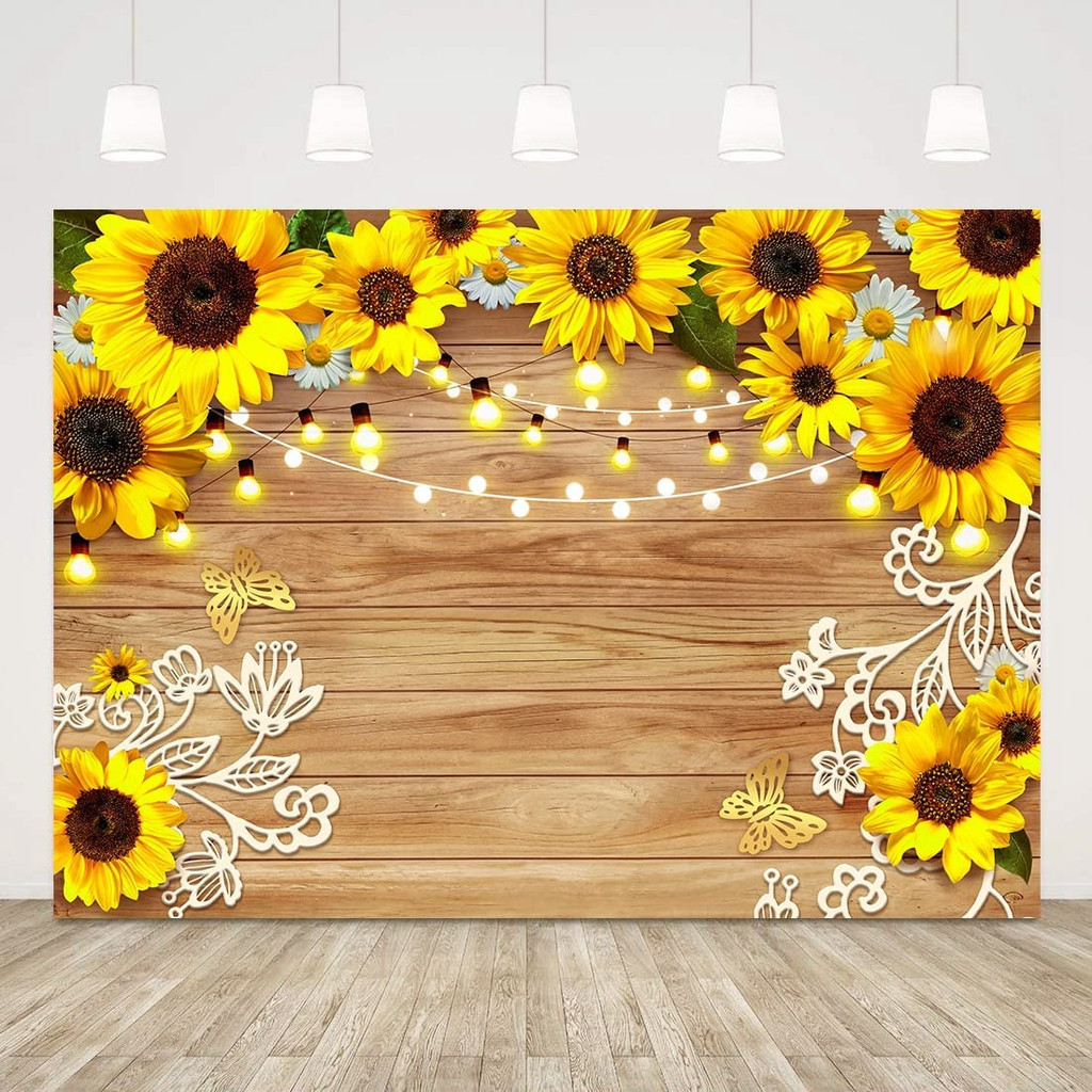7x5ft Sunflower Backdrop Sunflower Theme Party Decorations Photo ...